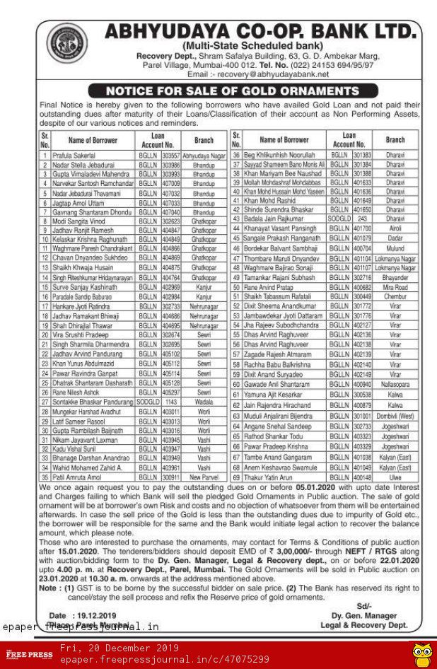 Gold Auctions