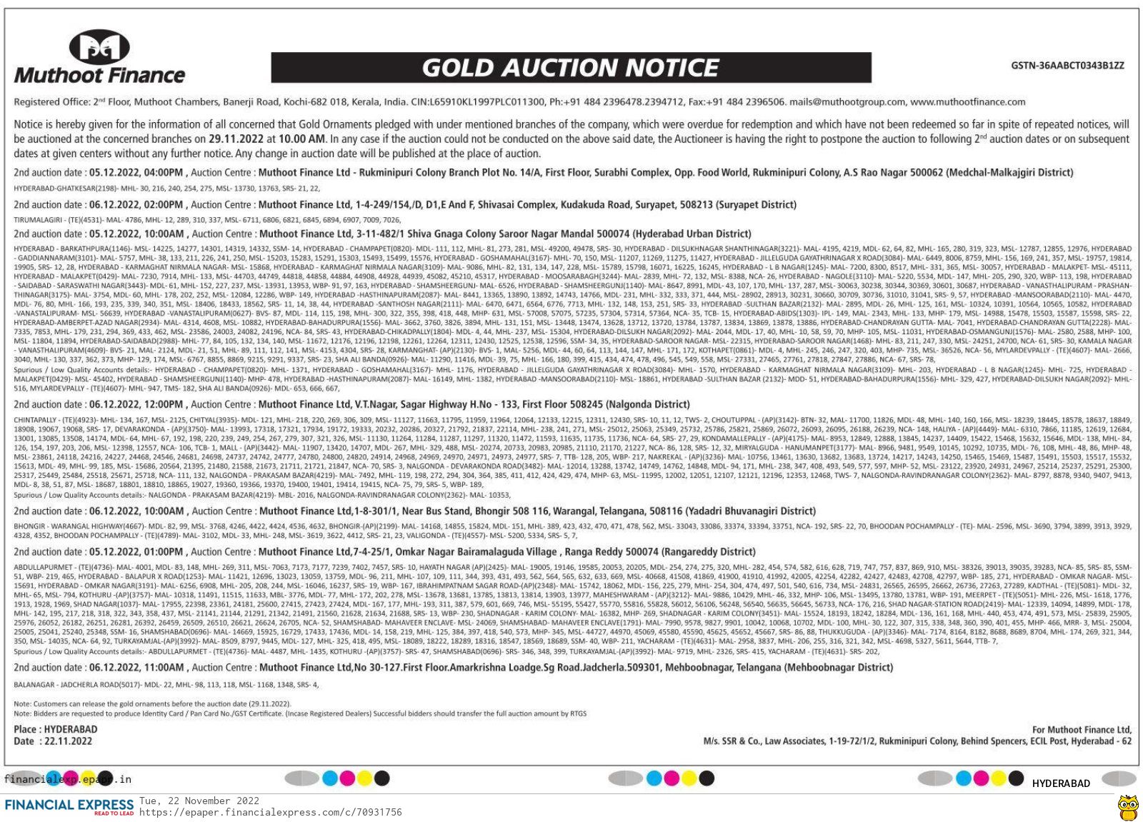 Gold Auctions