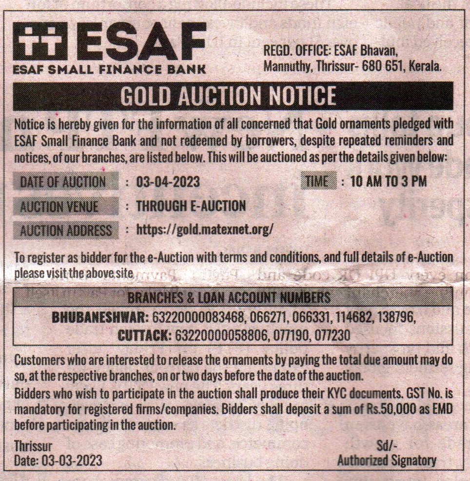 Gold Auctions