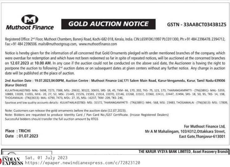 Gold Auctions