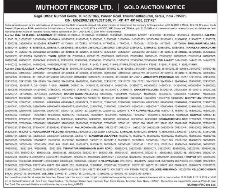 Gold Auctions